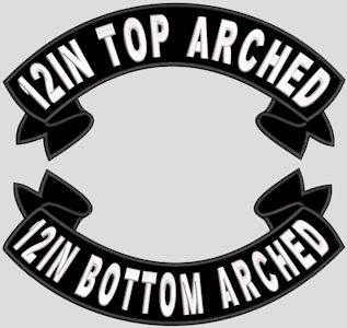 12in PolyTwill ARCHED Ribbon Rocker SET